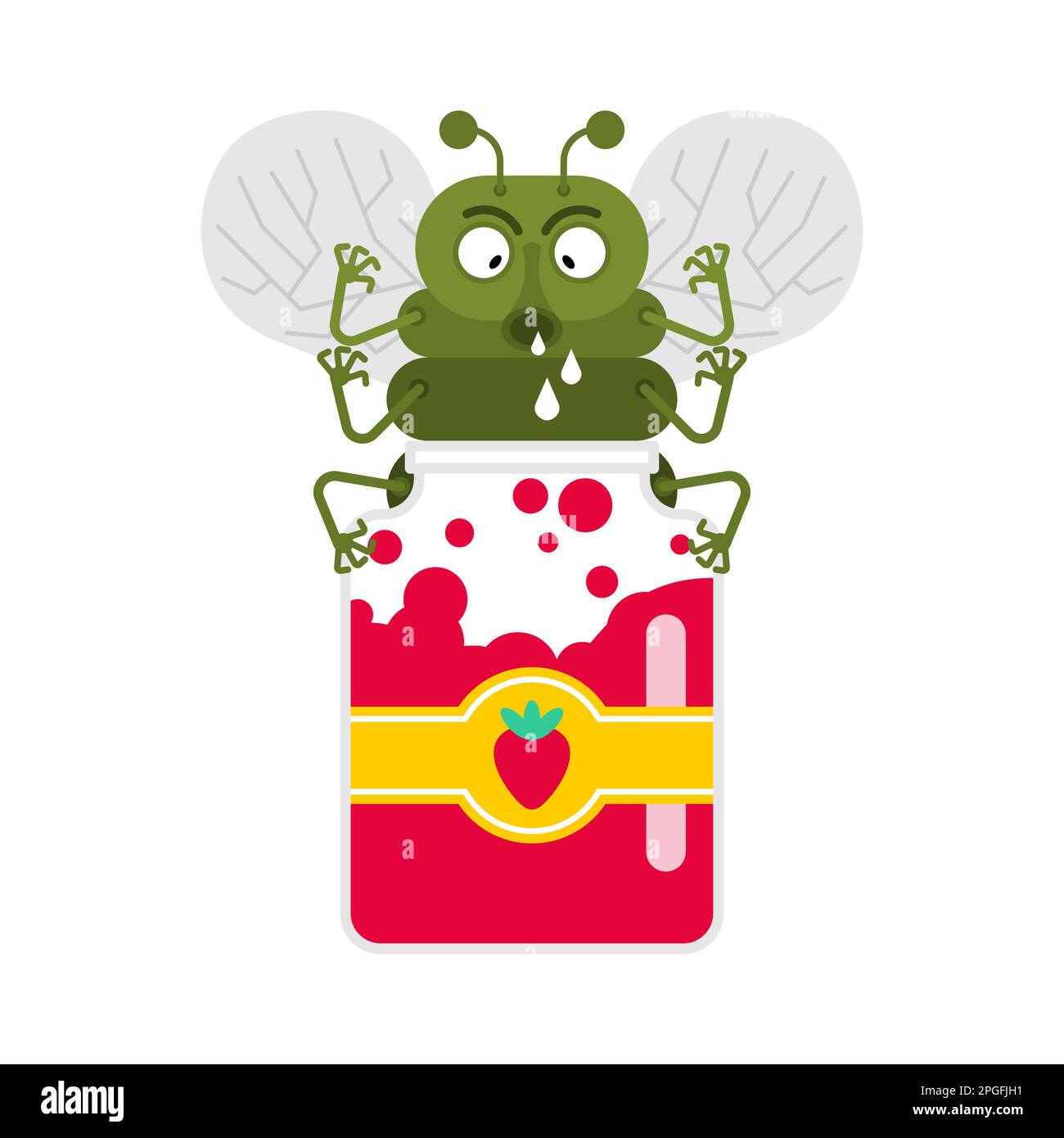 Fly and jam. Fly eats confiture Stock Vector Image & Art - Alamy