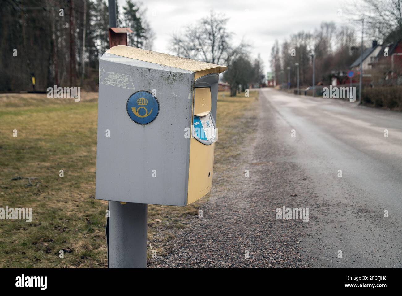 letter box, letterbox, outside malmkoping, sweden Stock Photo - Alamy