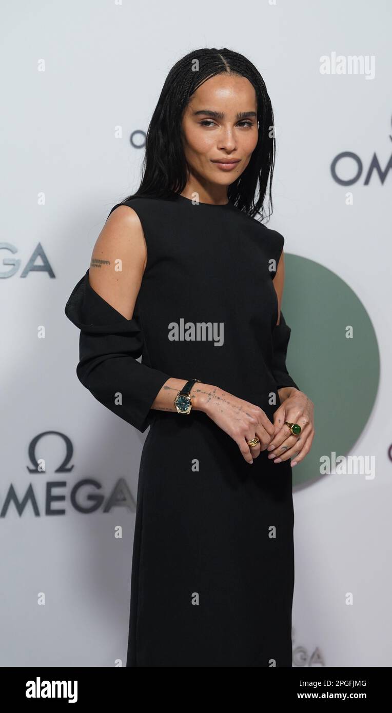 Zoe Kravitz attending the international launch event for Omega Aqua ...