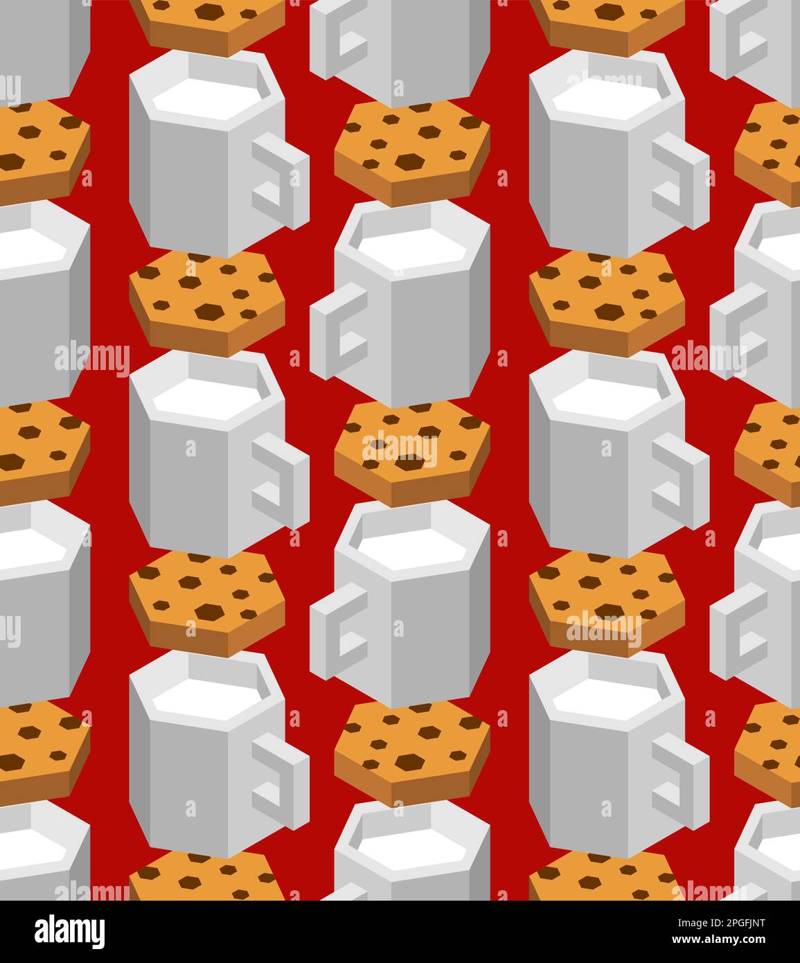 Seamless chocolate chip cookie background Stock Vector Images - Alamy