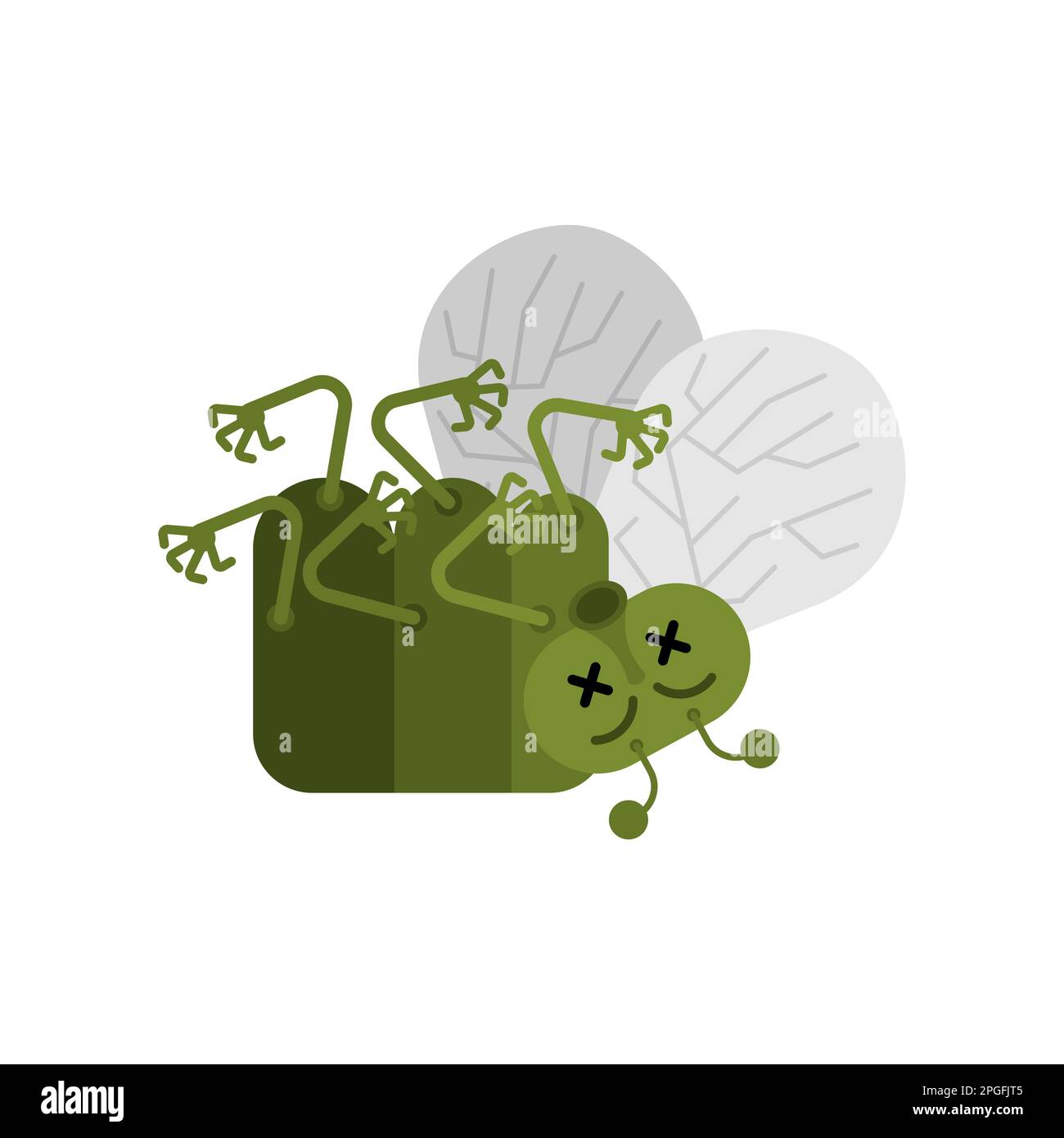 Fly died isolated. Vector illustration Stock Vector Image & Art - Alamy