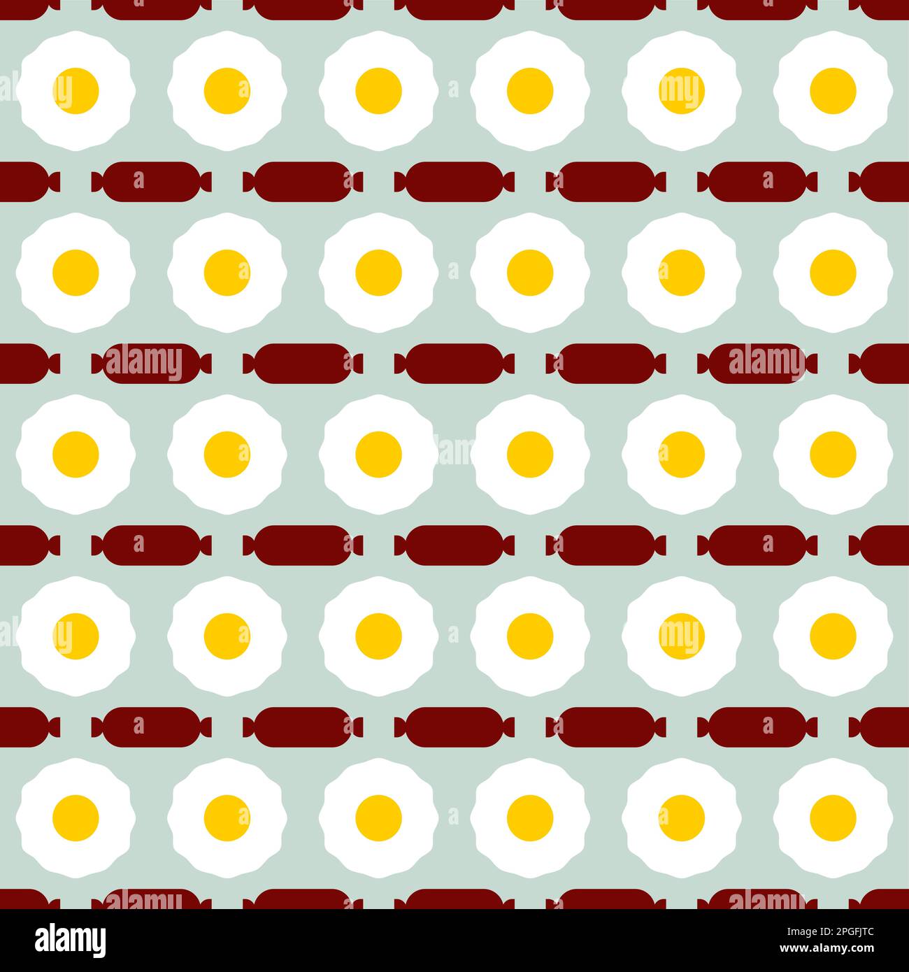 Egg and sausage pattern seamless. Fried egg and bacon background. breakfast texture Stock Vector ...