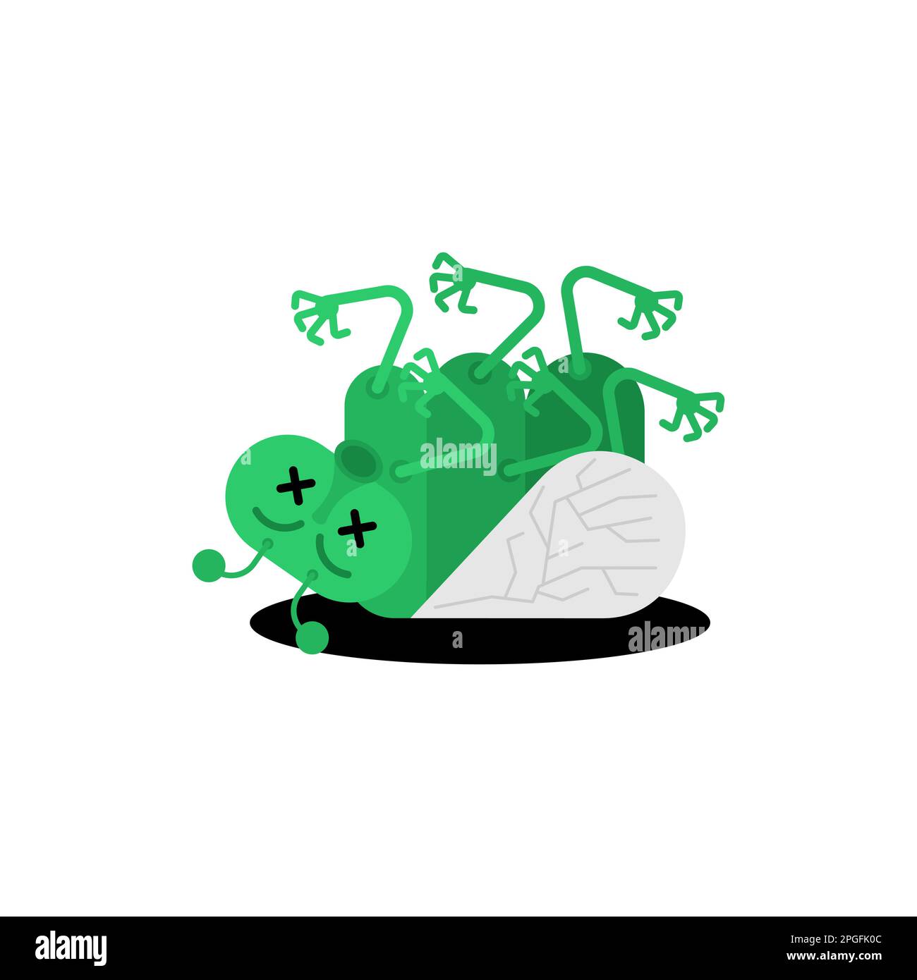 Fly died isolated. Vector illustration Stock Vector Image & Art - Alamy