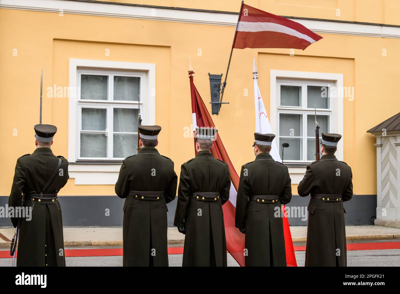 RIGA, LATVIA. 22nd March 2023. Official welcoming of H.E. Dr George ...