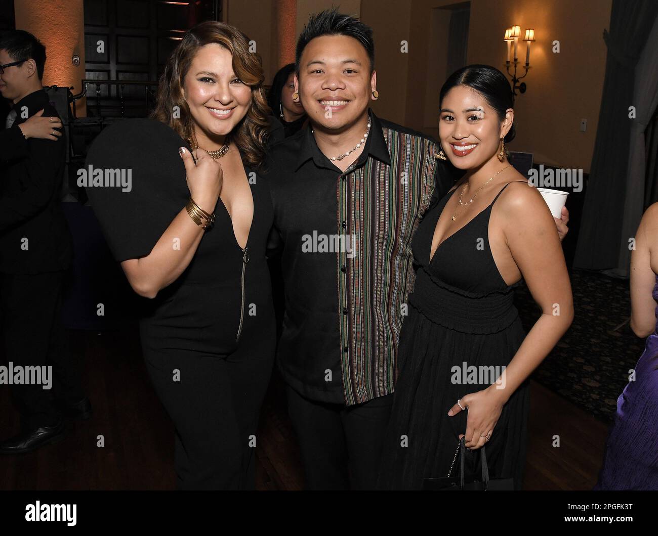 Los Angeles, USA. 21st Mar, 2023. (L-R) Giselle Tongi, AJ Rafael and ...