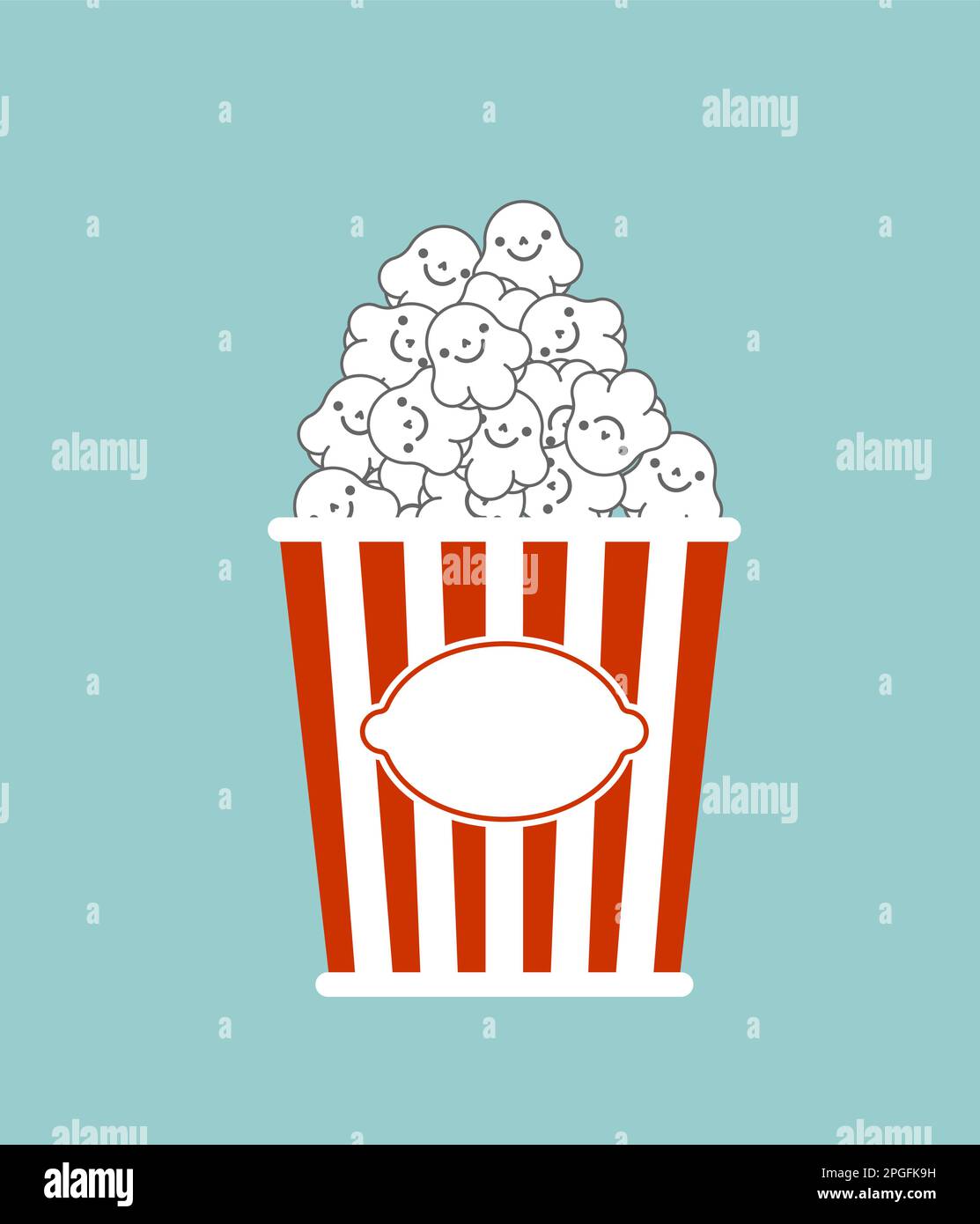 Ghost popcorn in package. Vector illustration Stock Vector Image & Art ...