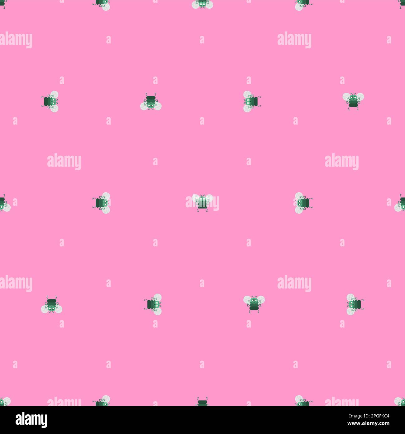 Fly pixel art pattern seamless. horsefly, gadfly 8 bit background ...