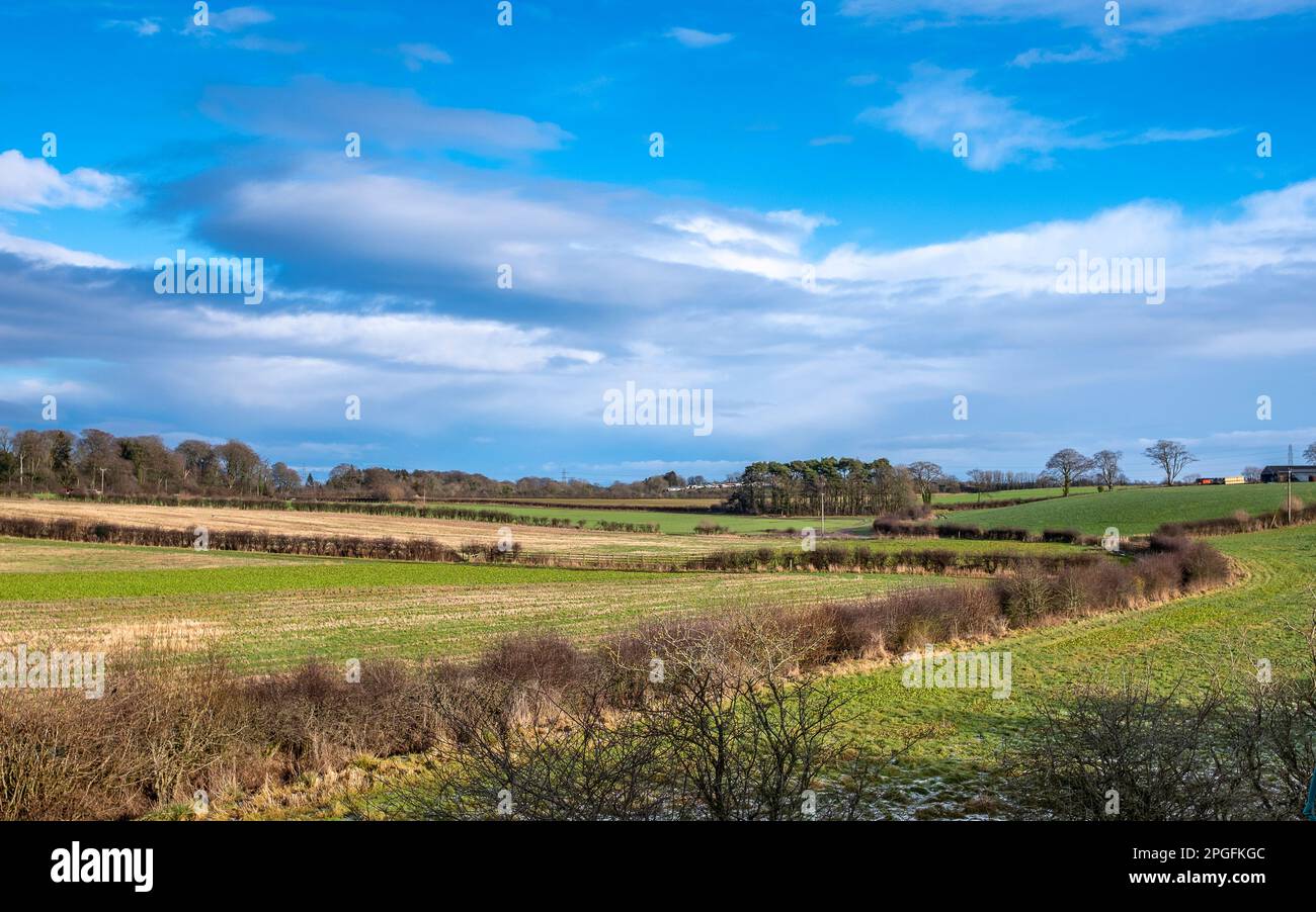 Beautiful Scottish Farmlands with farming fields the heart of Burns ...