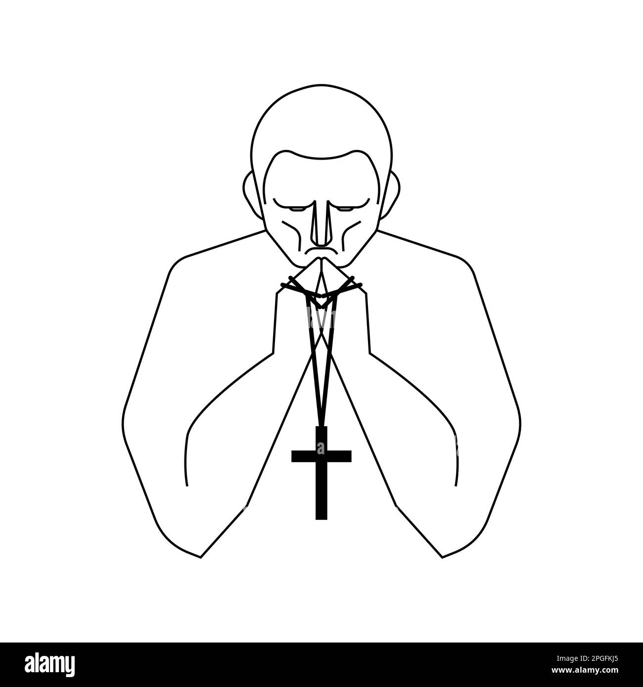Man is praying. man prayer. Vector illustration Stock Vector Image ...