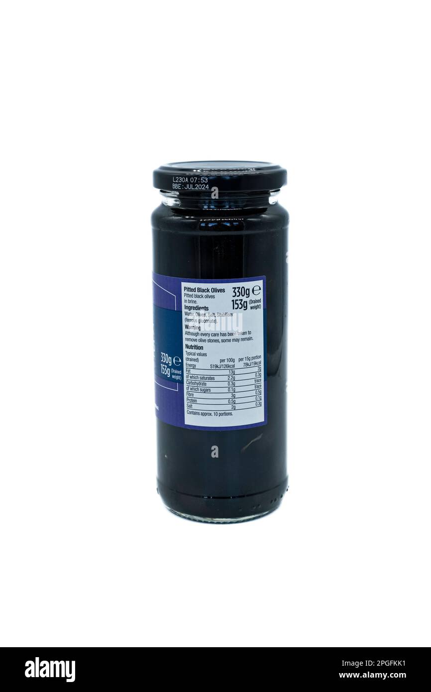 Irvine, Scotland, UK-March 12, 2023: A Morrisons branded glass jar of ...