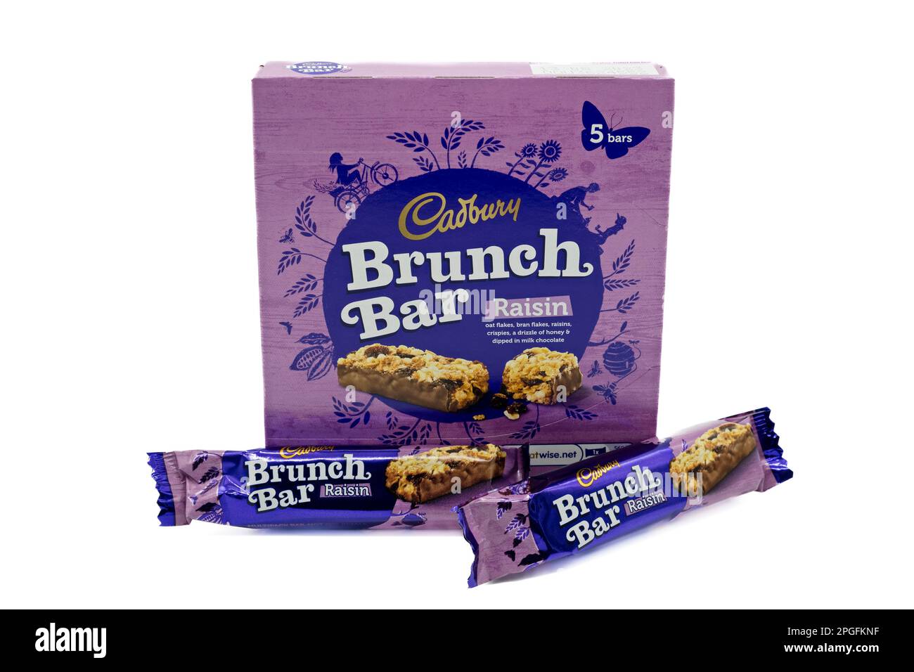 Irvine, Scotland, UK-March 12, 2023: Cadbury branded chocolate raisin ...