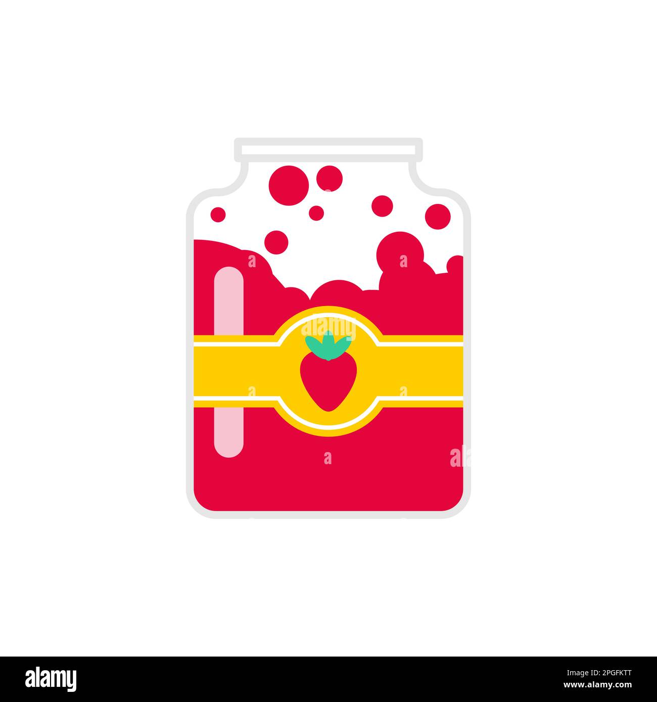 Isolated homemade jam jar strawberry Stock Vector Images - Alamy