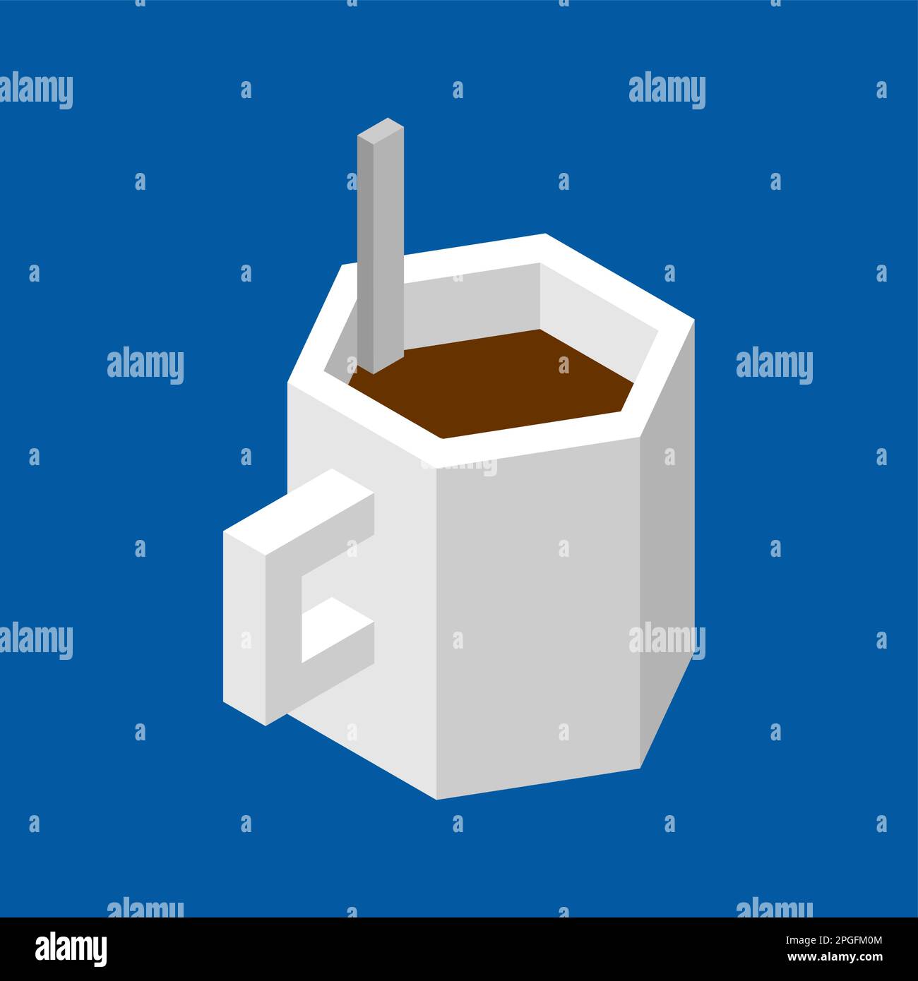 Cup of coffee isometric style. Vector illustration Stock Vector Image ...