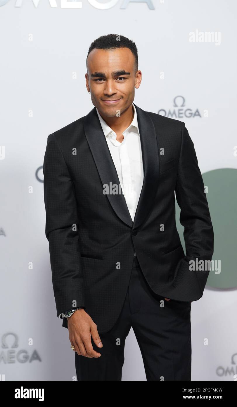 Munya Chawawa attending the international launch event for Omega Aqua ...