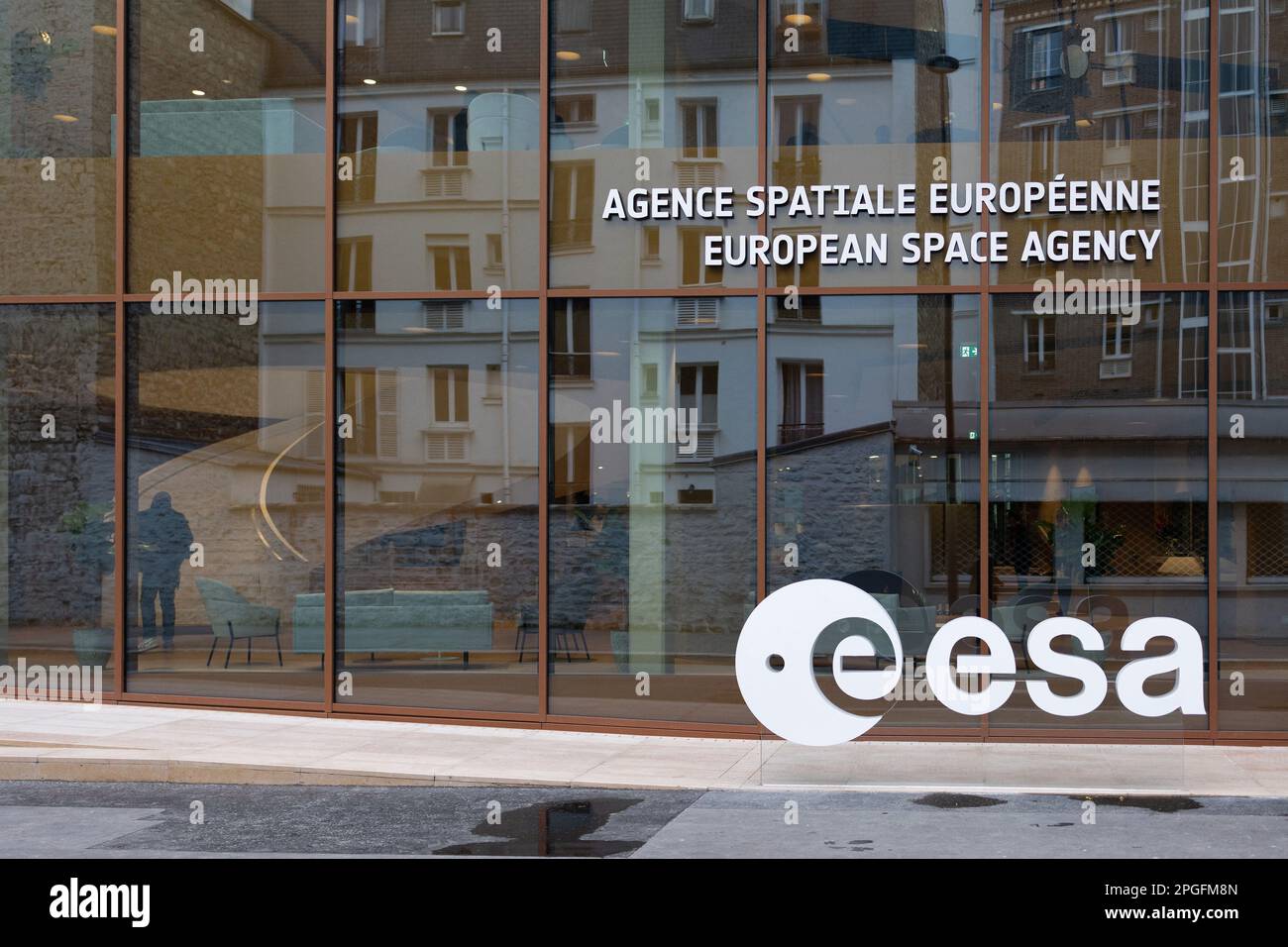 Paris, France. 22nd Mar, 2023. View of the ESA Building during the ...