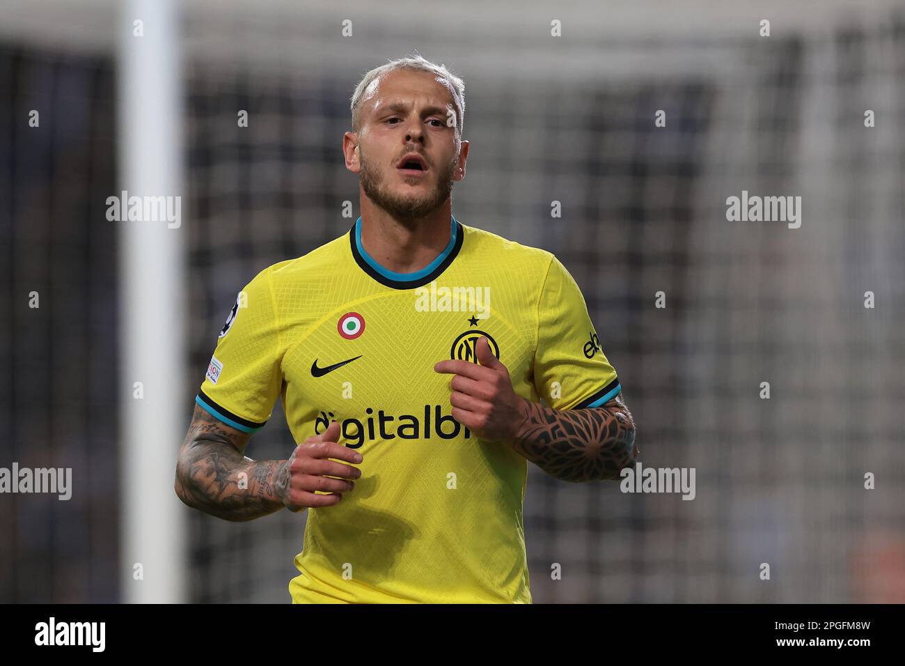 Porto, Portugal, 14th March 2023. Federico Dimarco of FC Internazionale ...