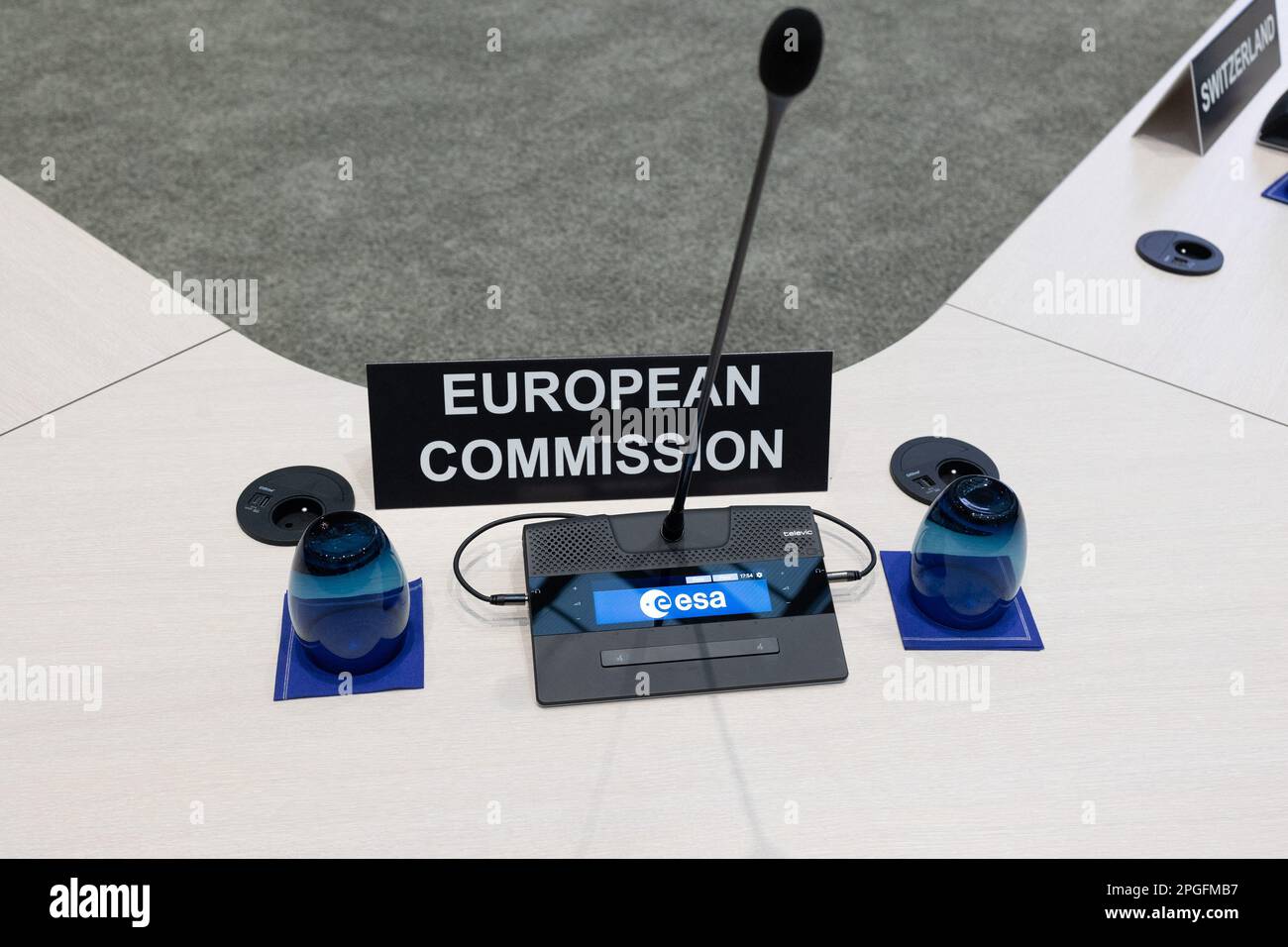 Paris, France. 22nd Mar, 2023. View of the ESA Building during the ...