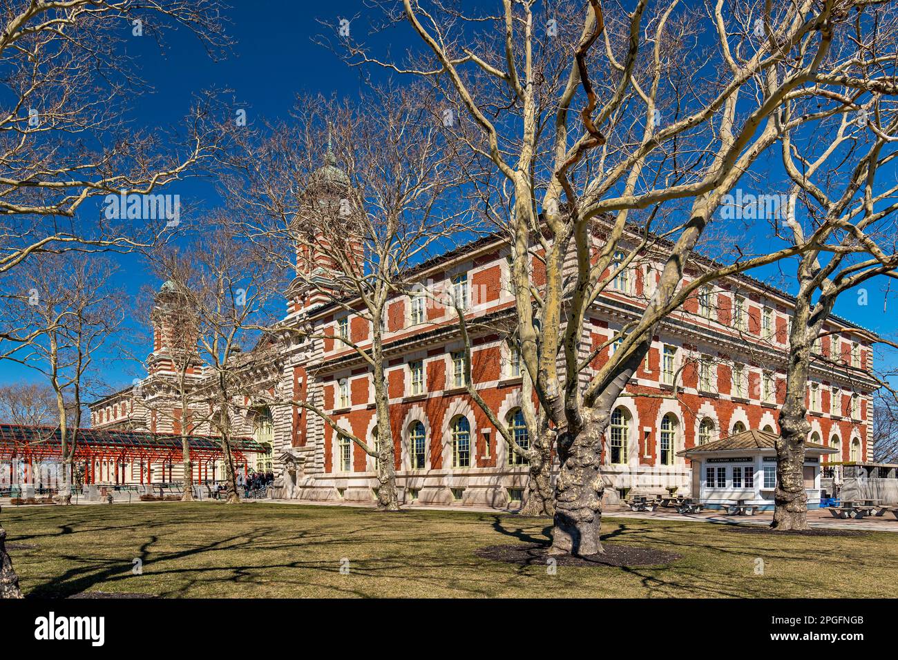 Ellis Island Immgration Building, New York City, America, USA Stock ...