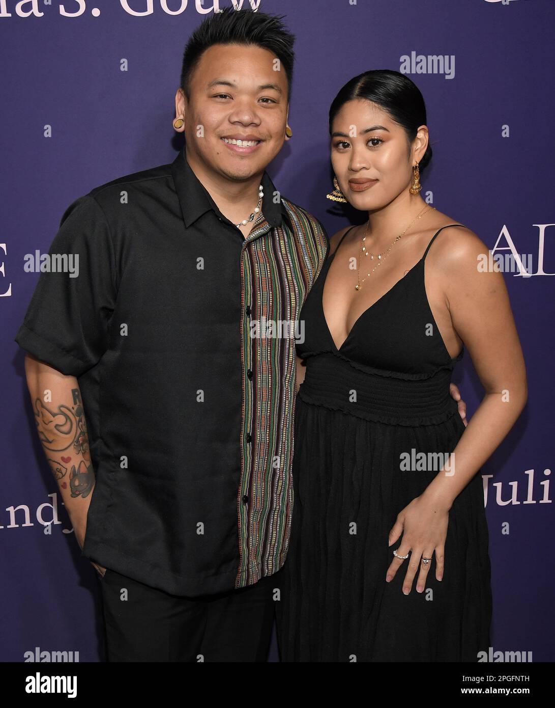 Los Angeles, USA. 21st Mar, 2023. (L-R) AJ Rafael and Alyssa Navarro ...