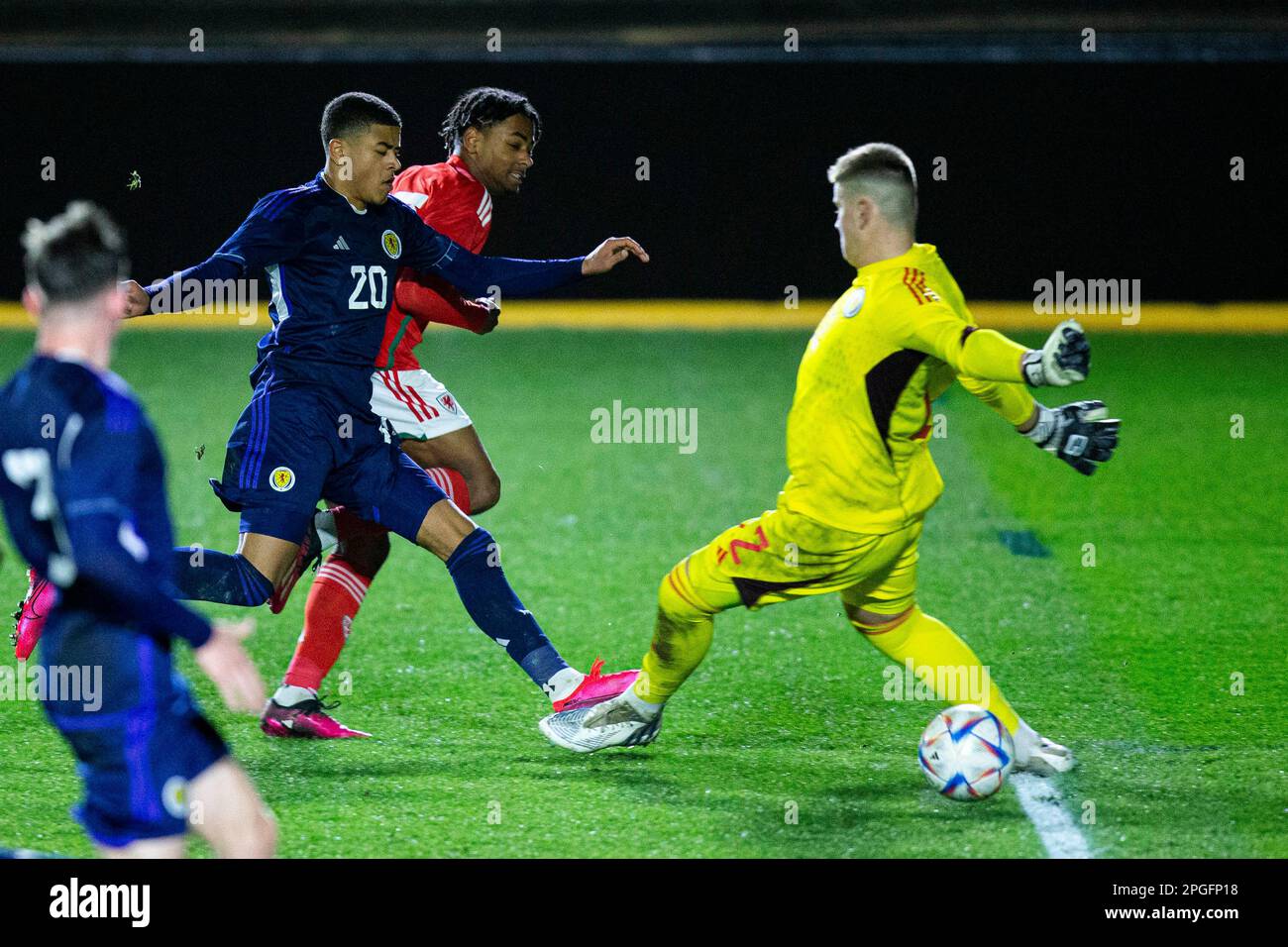 Newport, UK. 22nd Mar, 2023. Freddie Issaka of Wales in action against ...
