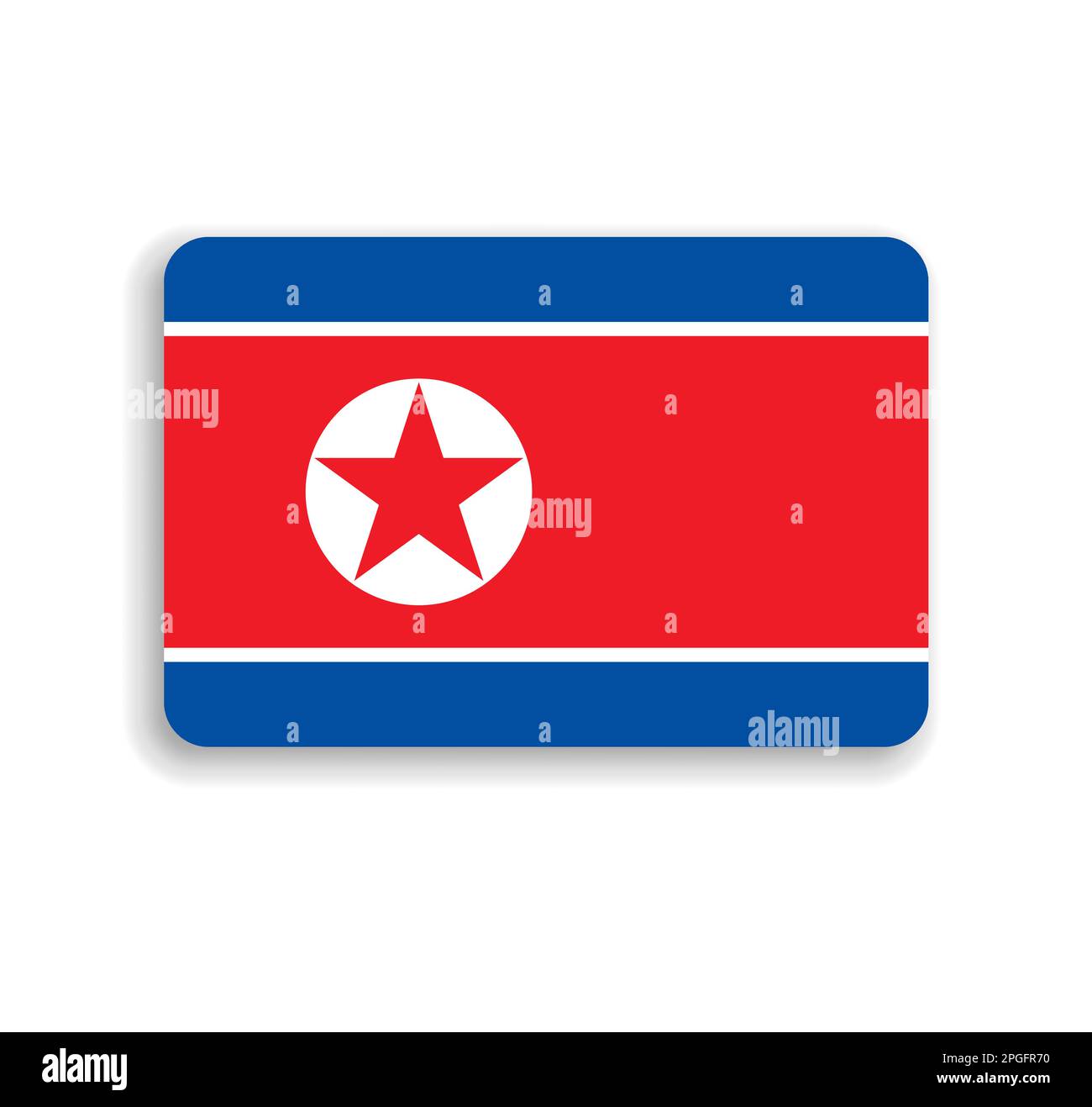 Dprk flag 3d illustration Stock Vector Images - Alamy