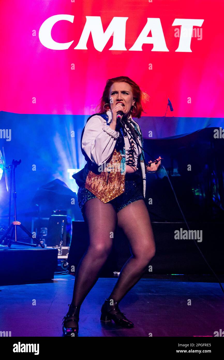 Ciara Mary-Alice Thompson of CMAT on stage during the Teenage Cancer ...
