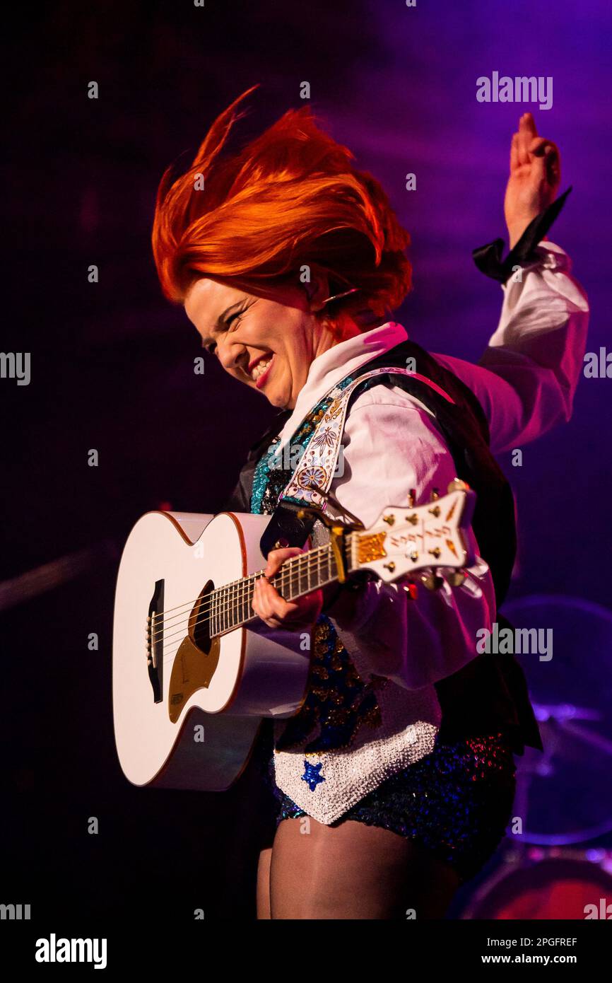 Ciara Mary-Alice Thompson of CMAT on stage during the Teenage Cancer ...