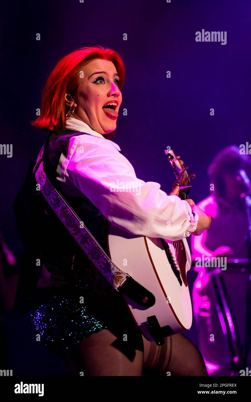 Ciara Mary-Alice Thompson of CMAT on stage during the Teenage Cancer ...