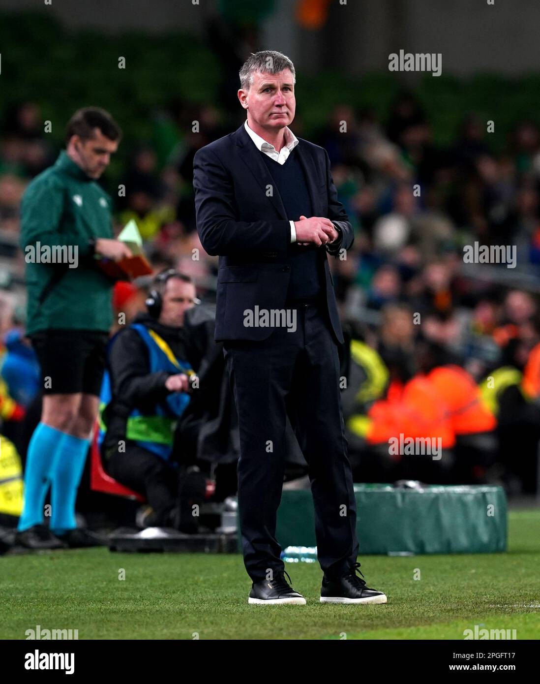 Republic of Ireland manager Stephen Kenny during the international ...