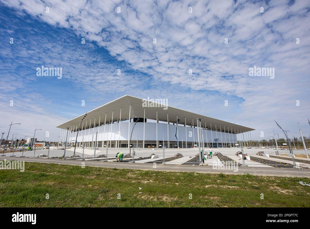 Photo taken on March 22, 2023. shows Opus Arena, Croatian football club ...