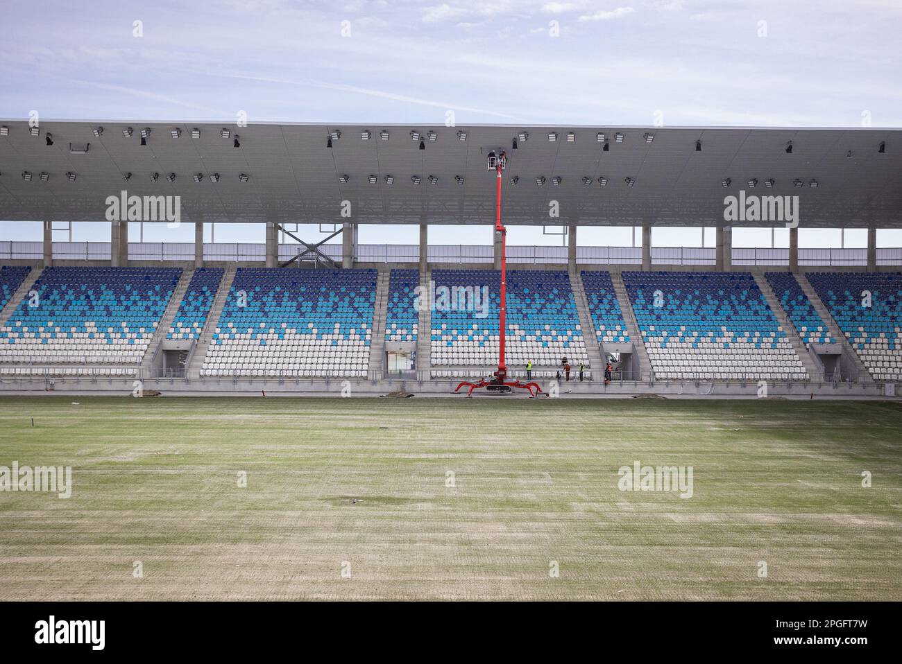 Photo taken on March 22, 2023. shows Opus Arena, Croatian football club ...