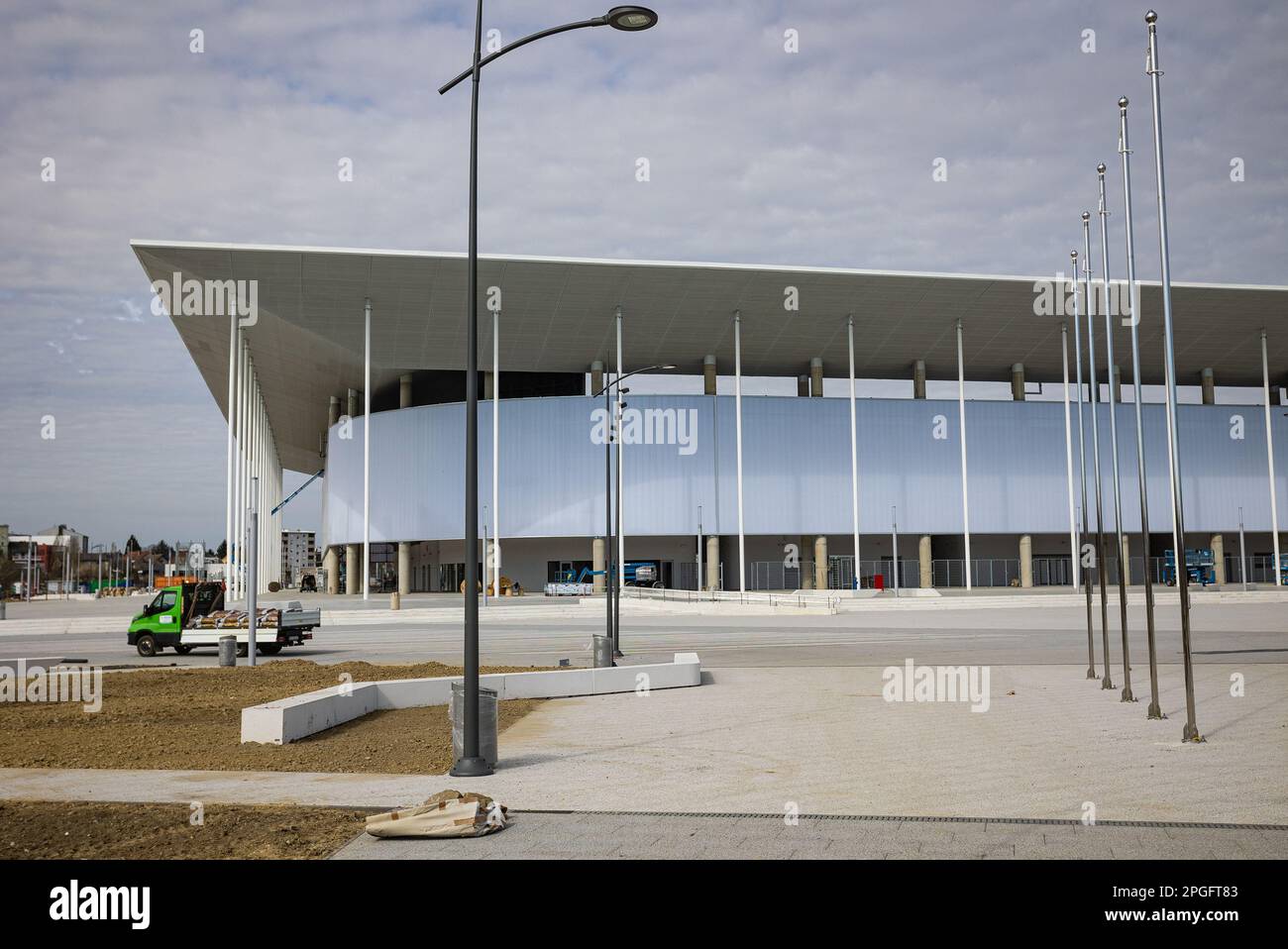 Photo taken on March 22, 2023. shows Opus Arena, Croatian football club ...
