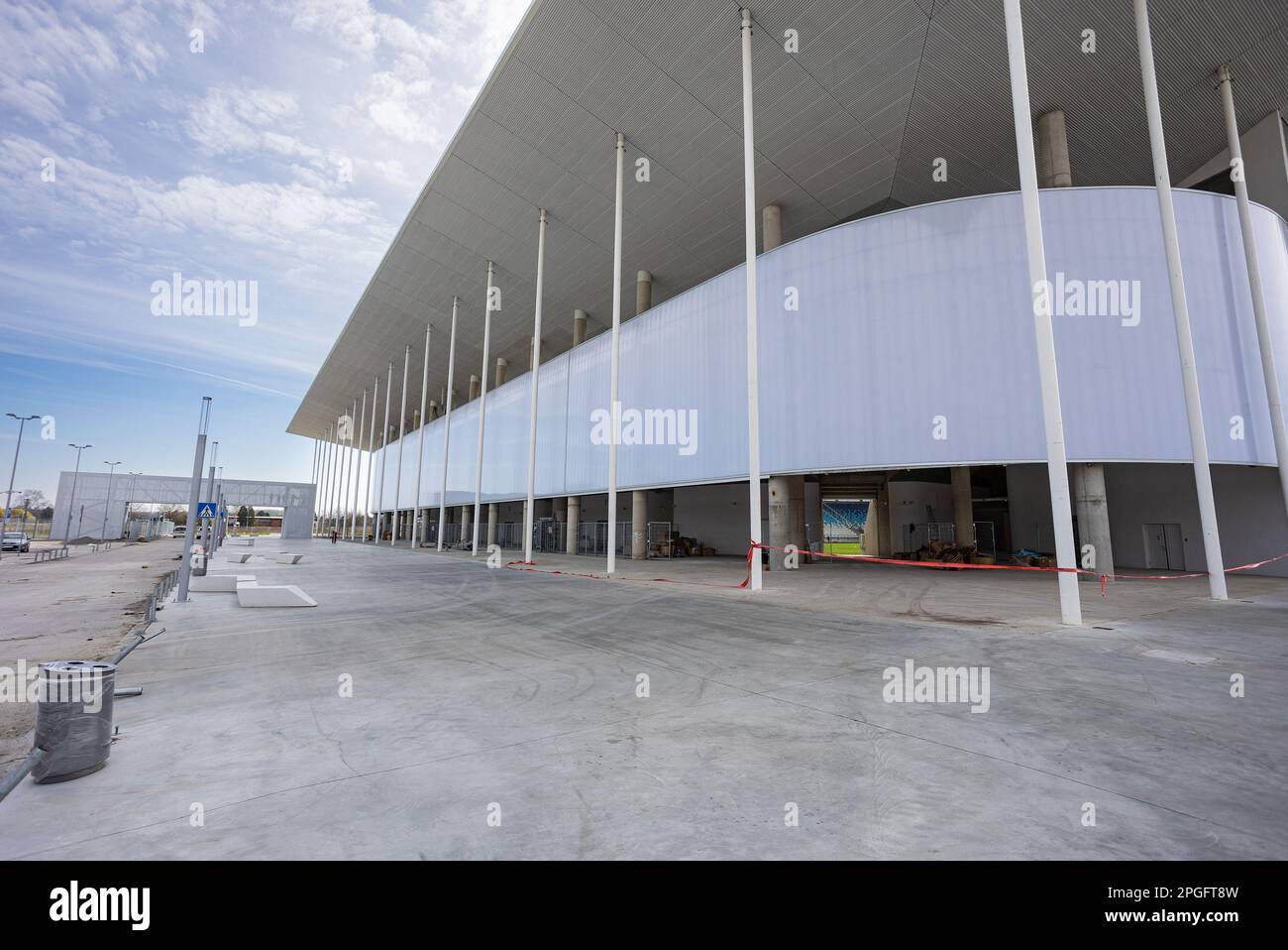 Photo taken on March 22, 2023. shows Opus Arena, Croatian football club ...