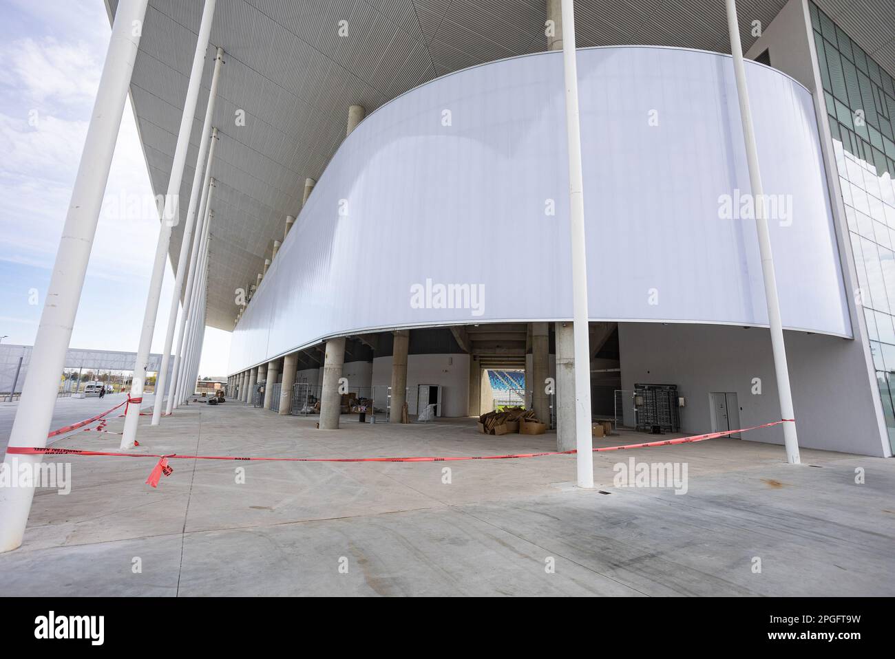 Photo taken on March 22, 2023. shows Opus Arena, Croatian football club ...