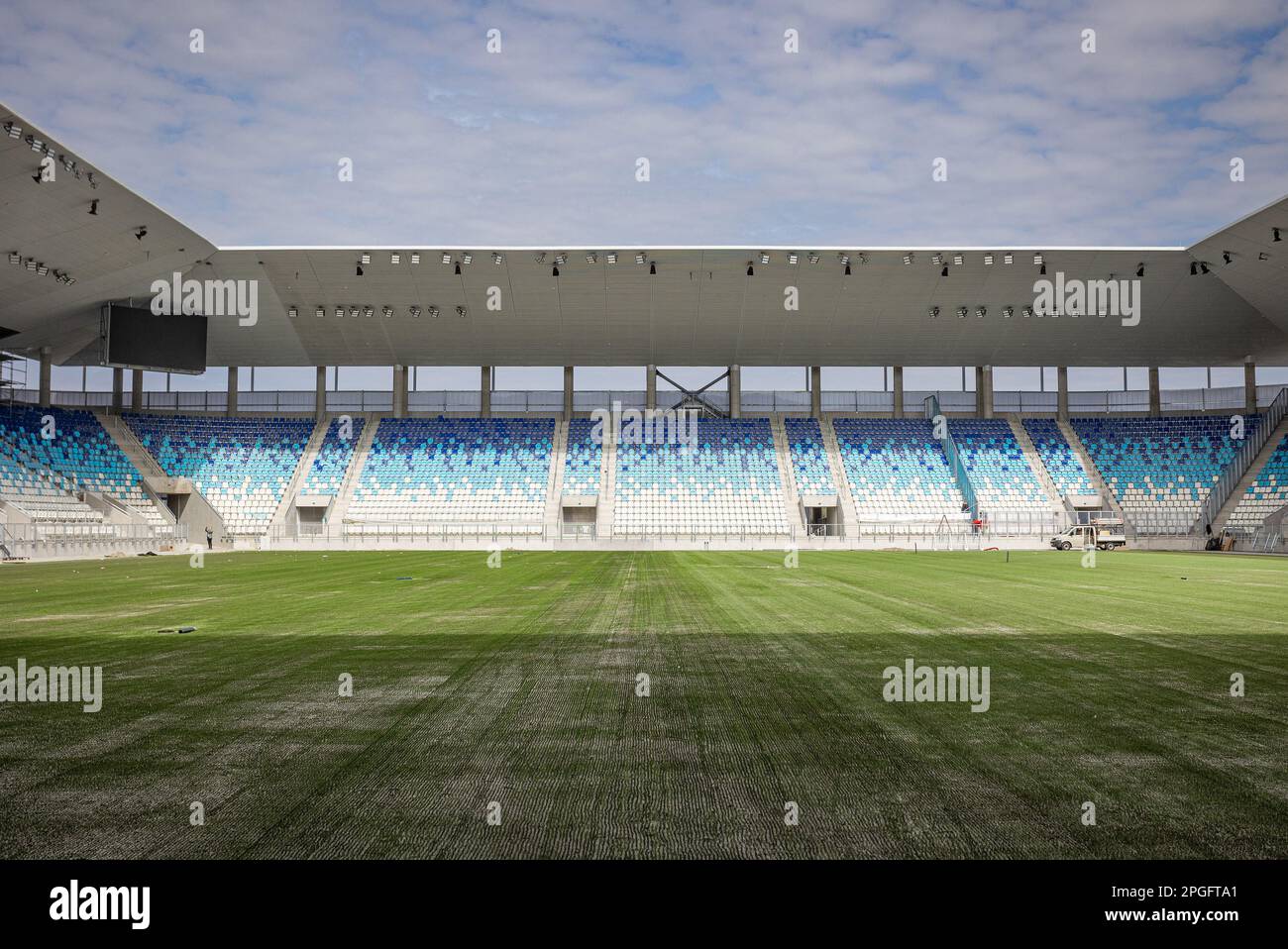 Photo taken on March 22, 2023. shows Opus Arena, Croatian football club ...
