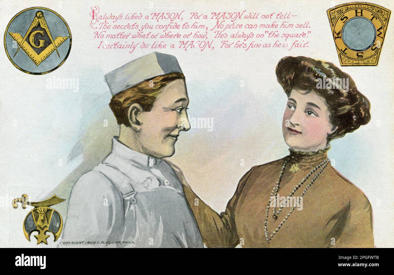 Masonic postcard hi-res stock photography and images - Alamy