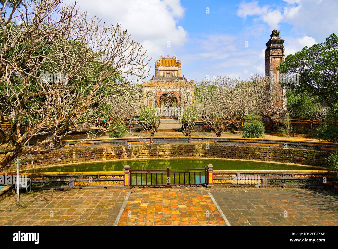 The complex surrounding the tomb of Vietnam's former emperor, Tu Doc ...