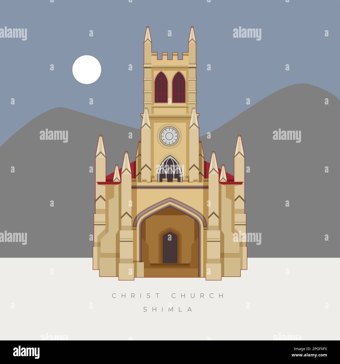 India church Stock Vector Images - Alamy