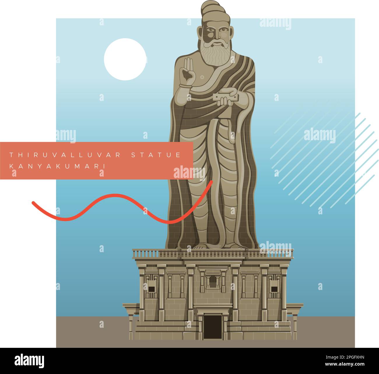 The thiruvalluvar statue or the valluvar statue Stock Vector Images - Alamy