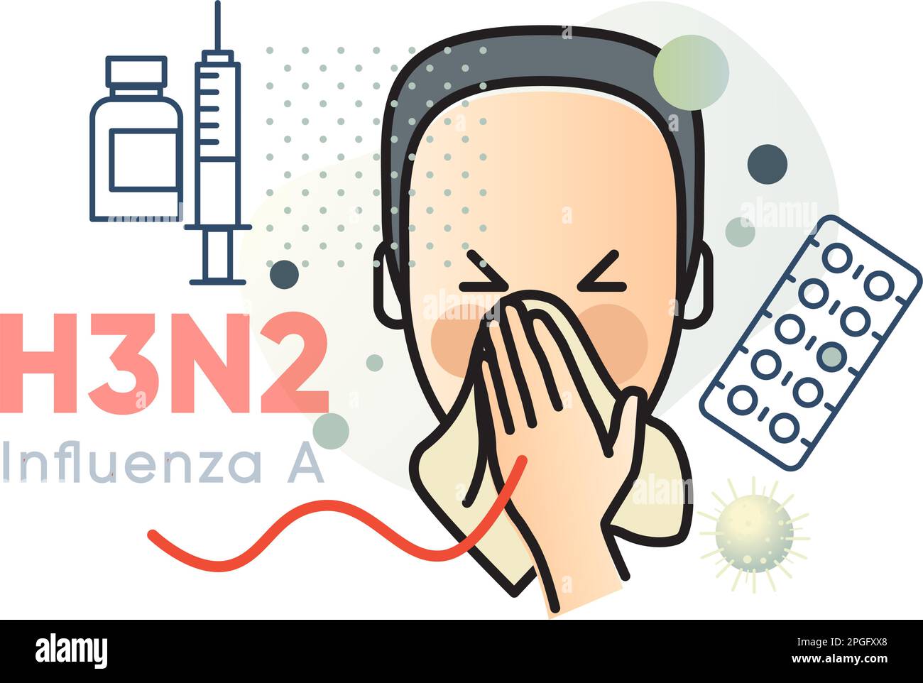 Influenza A - H3N2 - Virus - Stock Icon as EPS 10 File Stock Vector ...