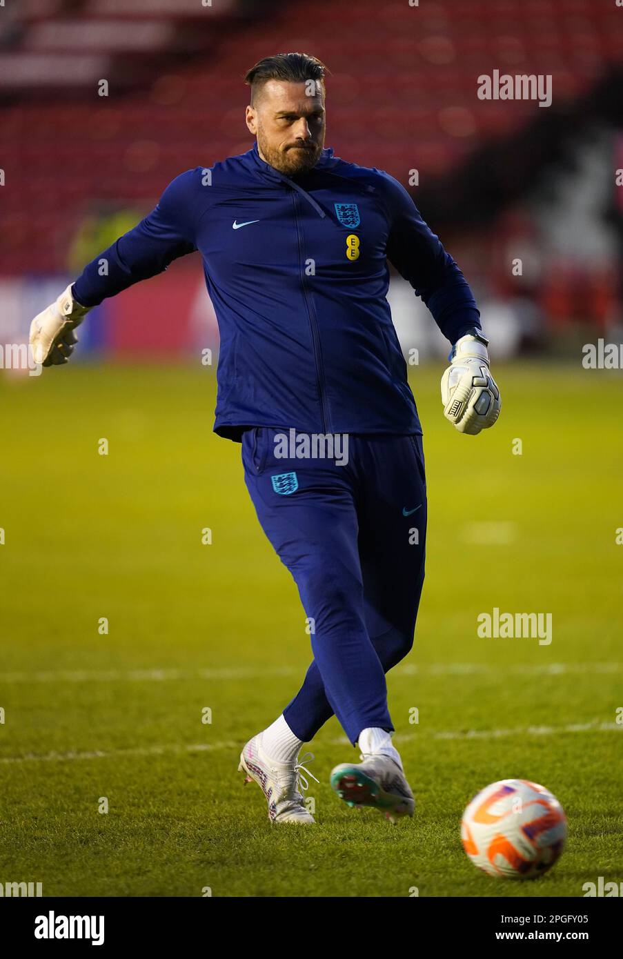 England goalkeeper coach Neil Cutler during the UEFA European Under-19 ...