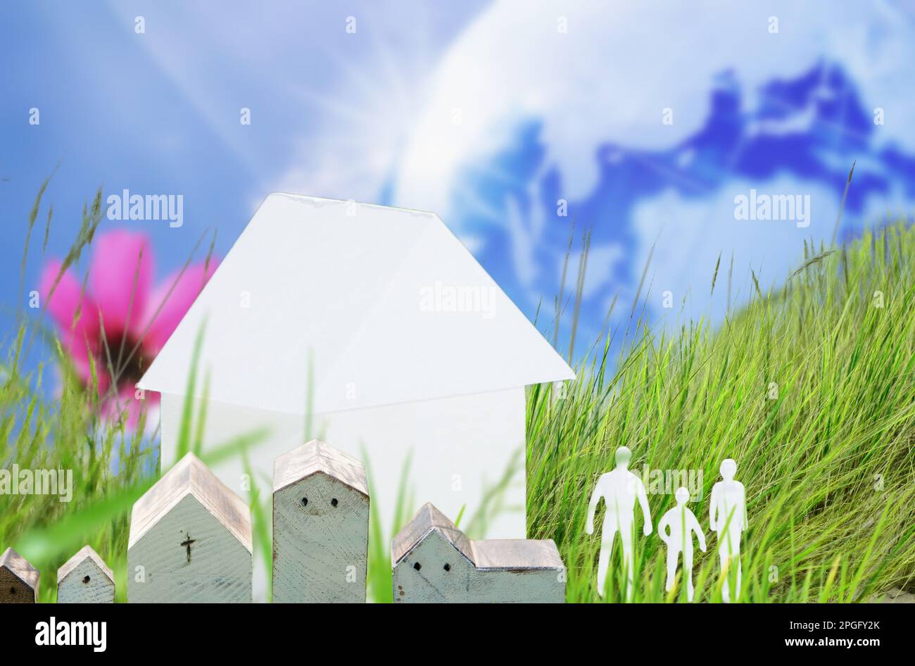 A conceptual image that represents an ideal green and ecological world ...