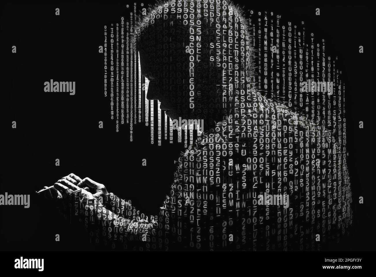 Cybersecurity Vulnerability Hacker Codingmalware Concepthooded Computer Hacker Digital