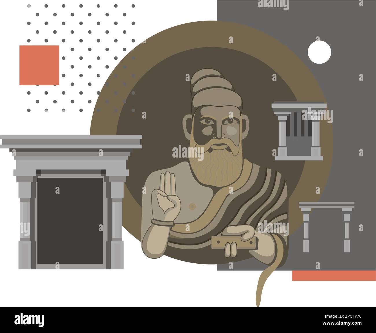 Thiruvalluvar statue Stock Vector Images - Alamy