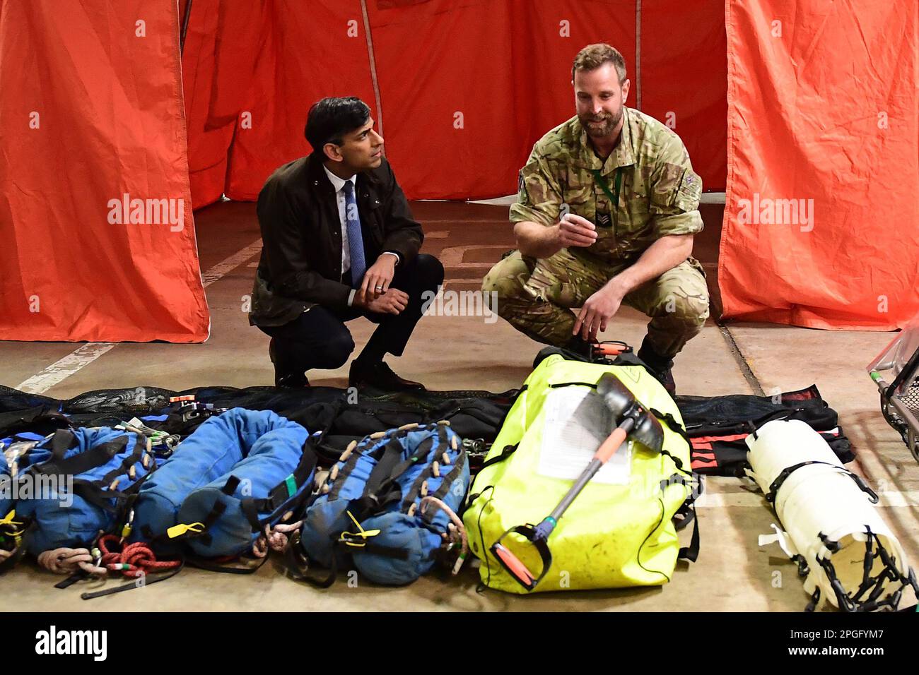 Prime Minister Rishi Sunak meets members of the RAF Mountain Rescue ...