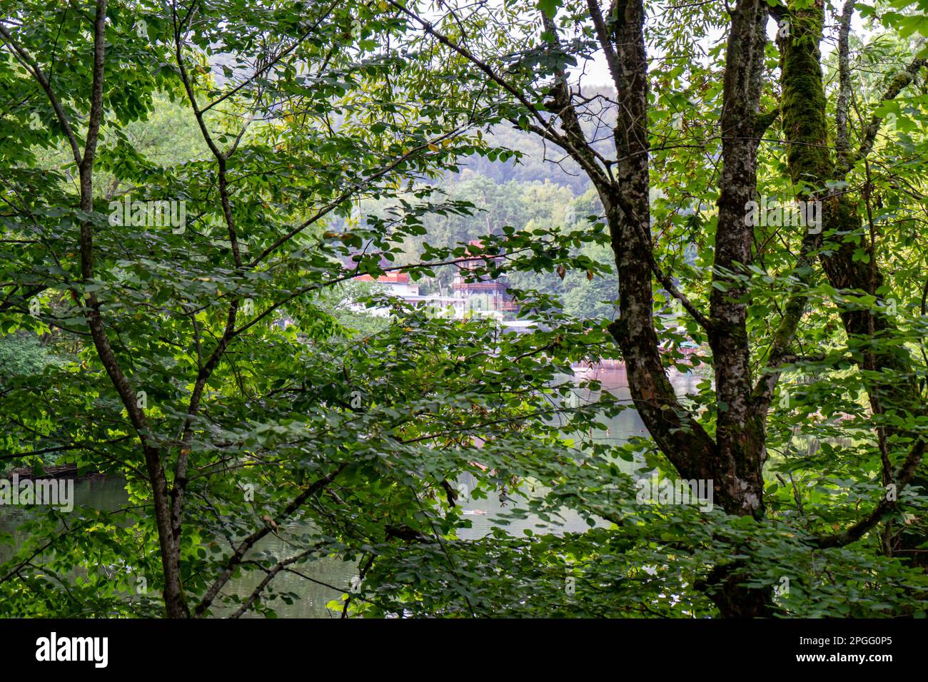SOVATA, ROMANIA - AUGUST 24, 2022: Sovata city and Ursul lake resort ...