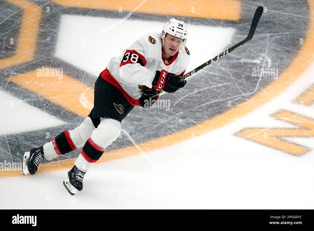 Ottawa Senators center Patrick Brown (38) during an NHL hockey game, Tuesday, March 21, 2023, in ...