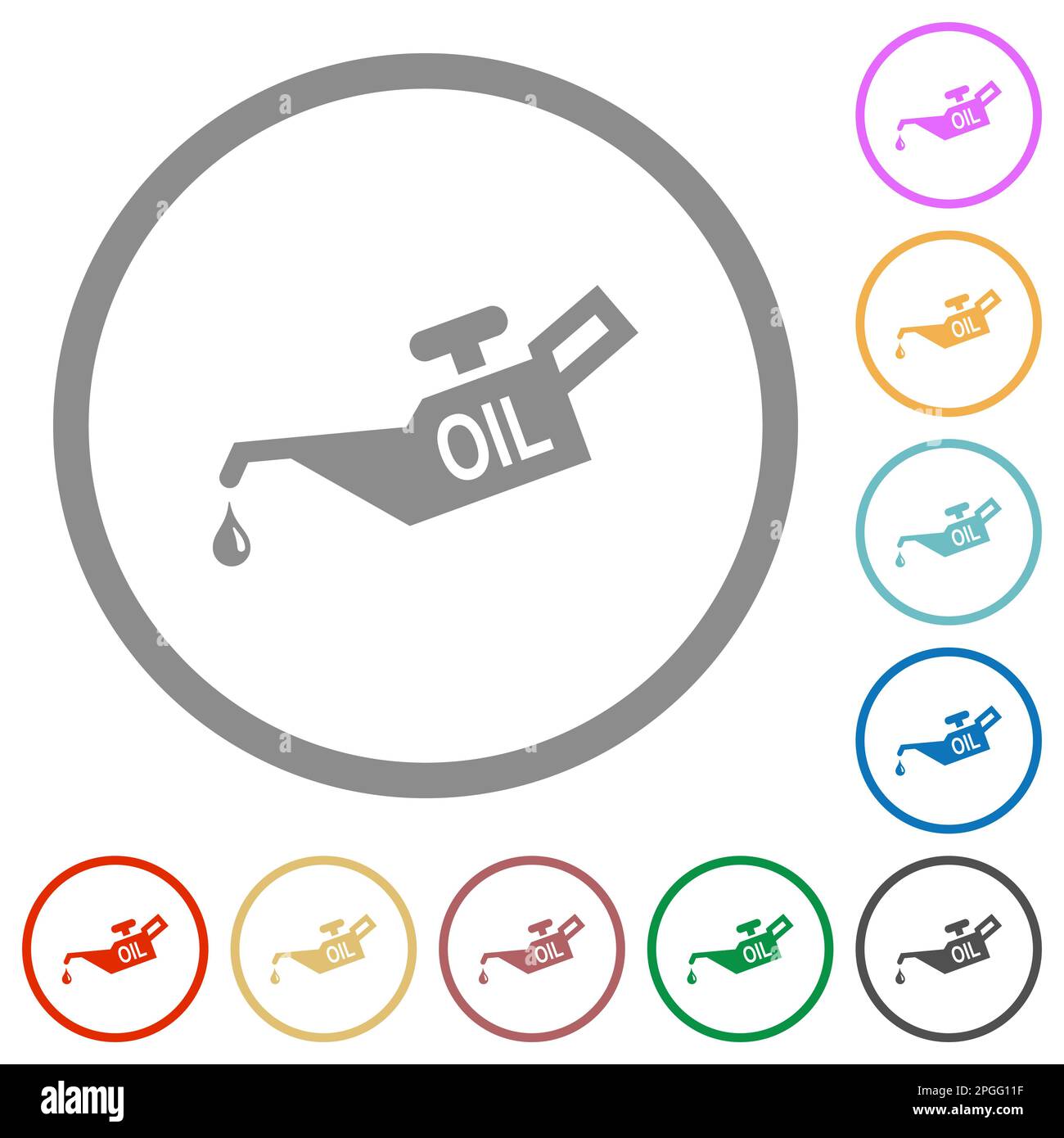 Oiler flat color icons in round outlines on white background Stock Vector Image & Art - Alamy