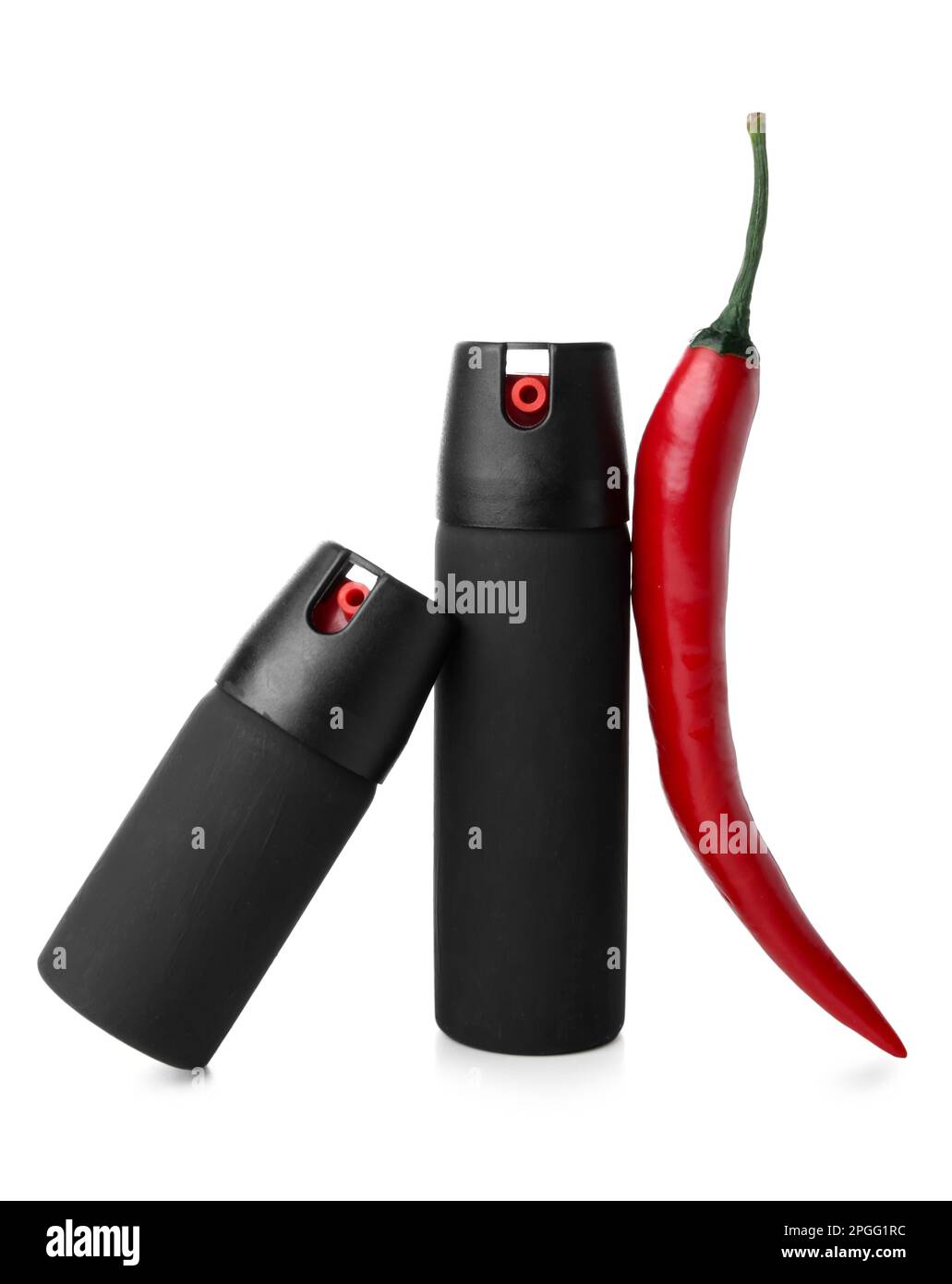 Sprays with chili pepper on white background Stock Photo - Alamy