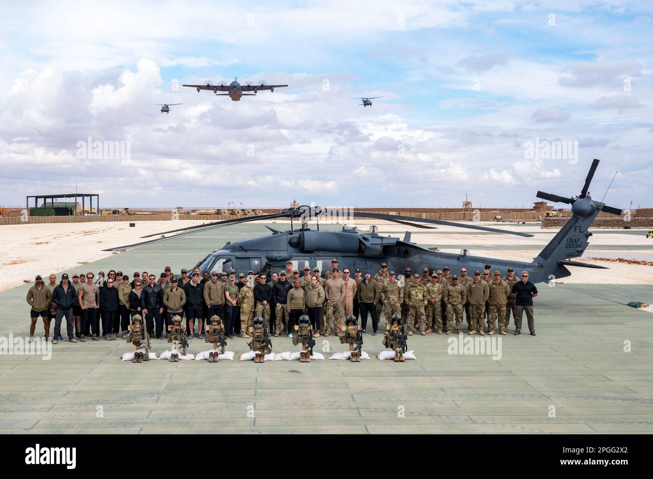 Airmen assigned to the 1st Expeditionary Rescue Group pose for a Jolly ...